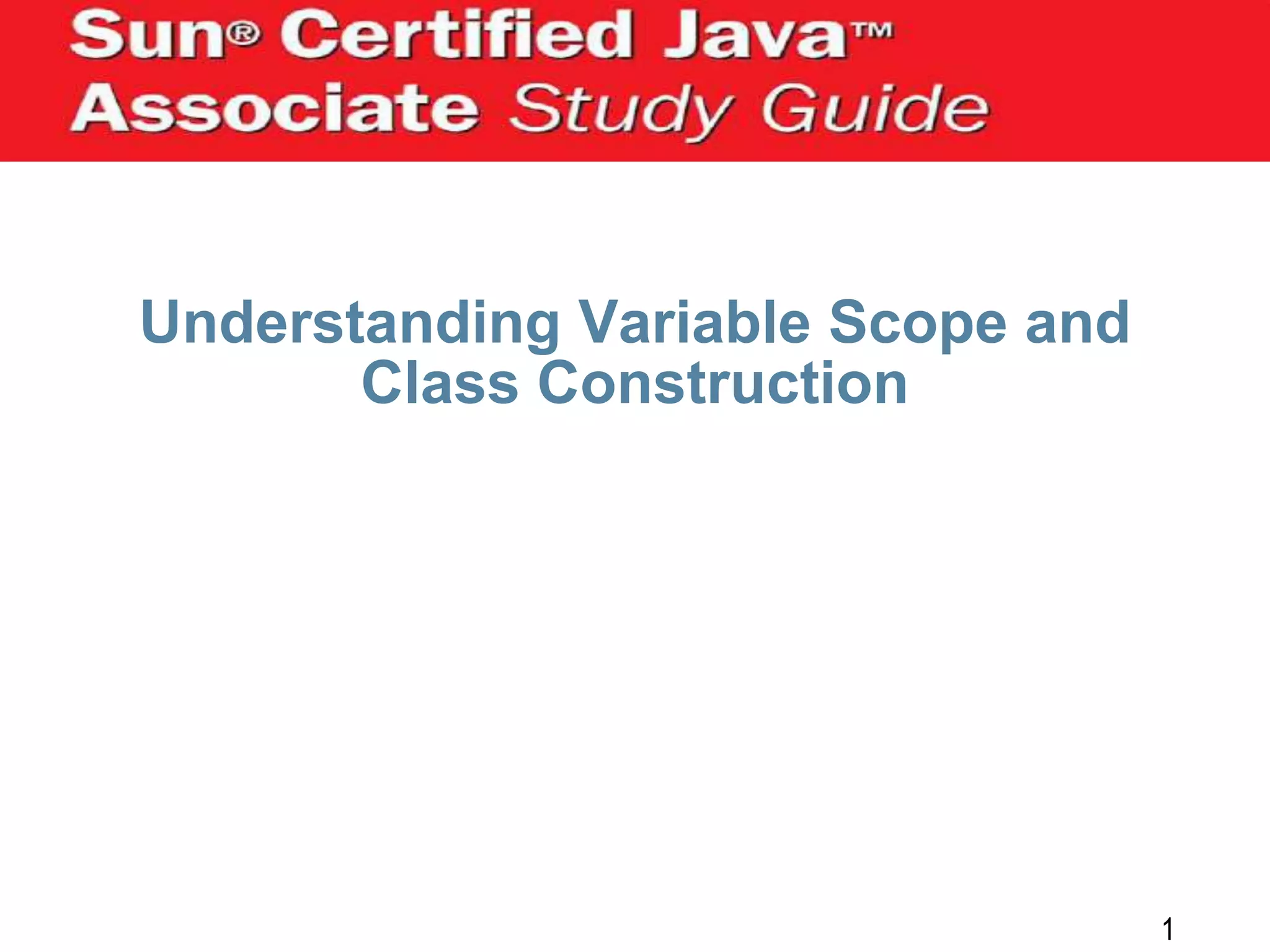 Chapter 5:Understanding Variable Scope and Class Construction | PPT