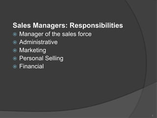 Chapter 5. The Professional Sales Manager. | PPTX