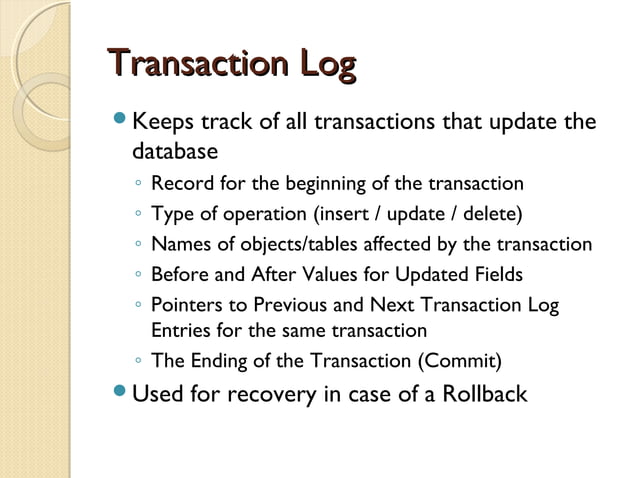 database management system Chapter 5 | PPT