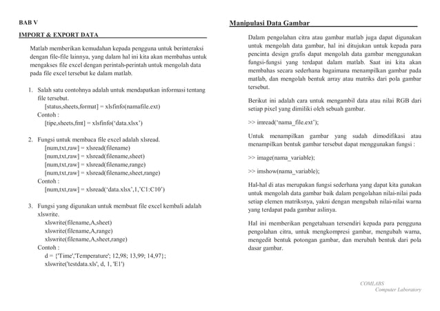 Matlab Tutorial Chapter 5 | PPT
