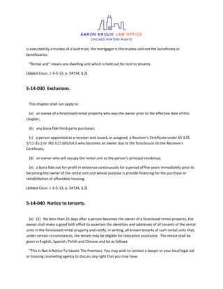 Chicago Municipal Code Chapter 5-14 | Aaron Krolik Law Office | PDF