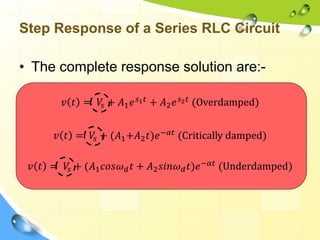 Chapter 5 Transient and steady state response(Second-Order Circuit) | PPTX
