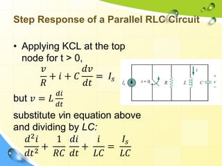 Chapter 5 Transient and steady state response(Second-Order Circuit) | PPTX