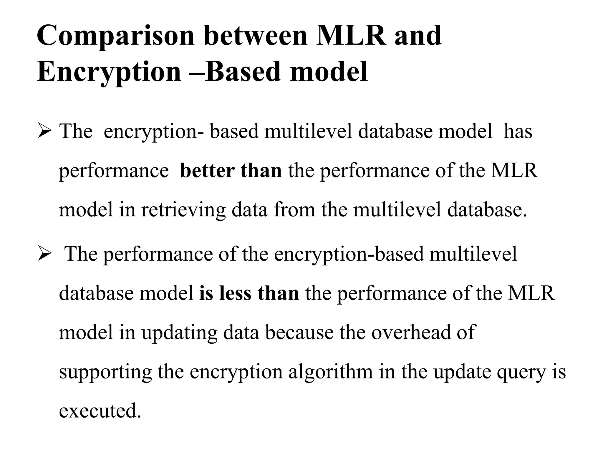 Encryption-Based Multilevel Model for DBMS | PPTX