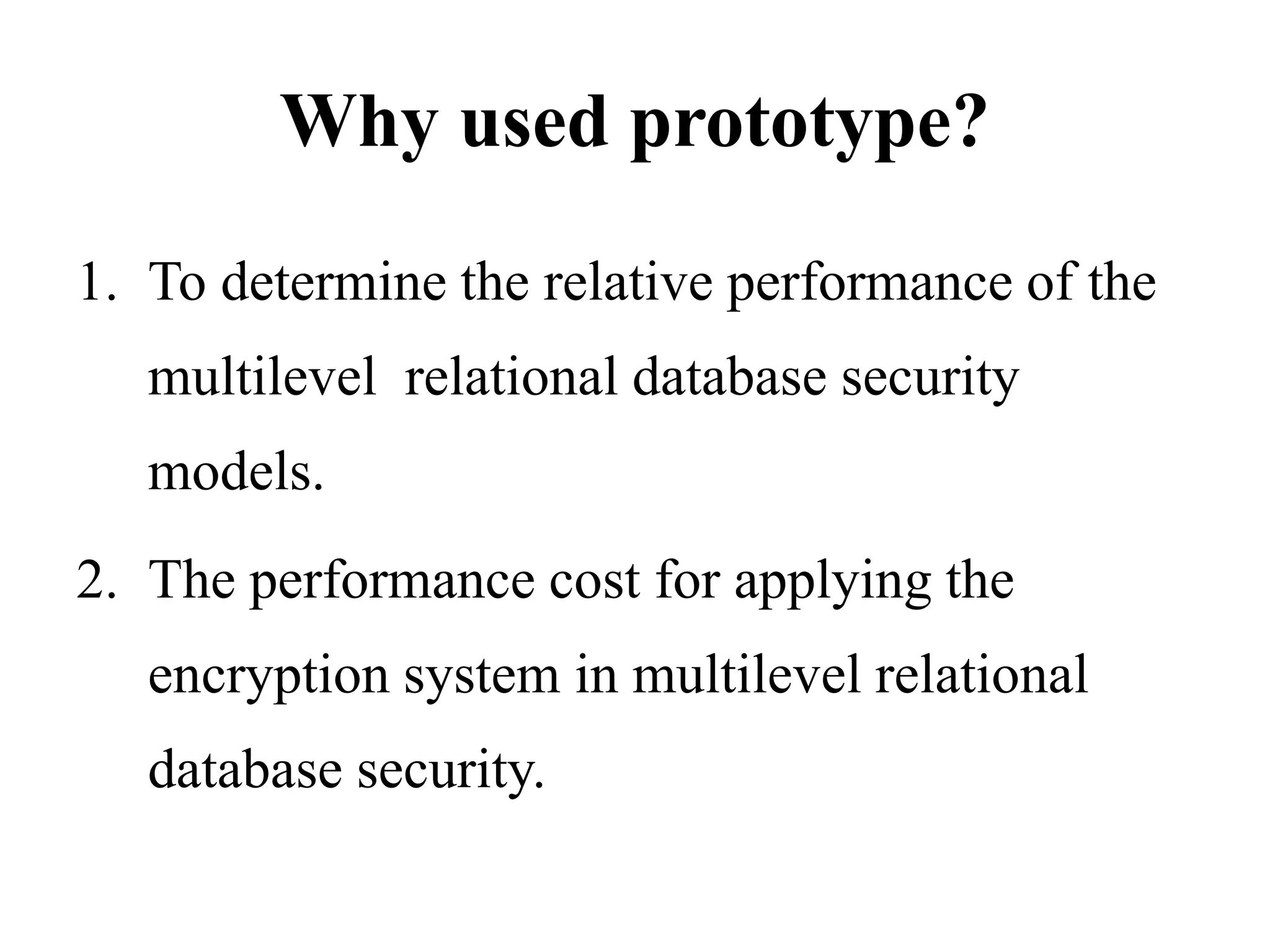 Encryption-Based Multilevel Model for DBMS | PPTX