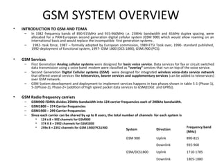 gsm and tdma technology | PPT