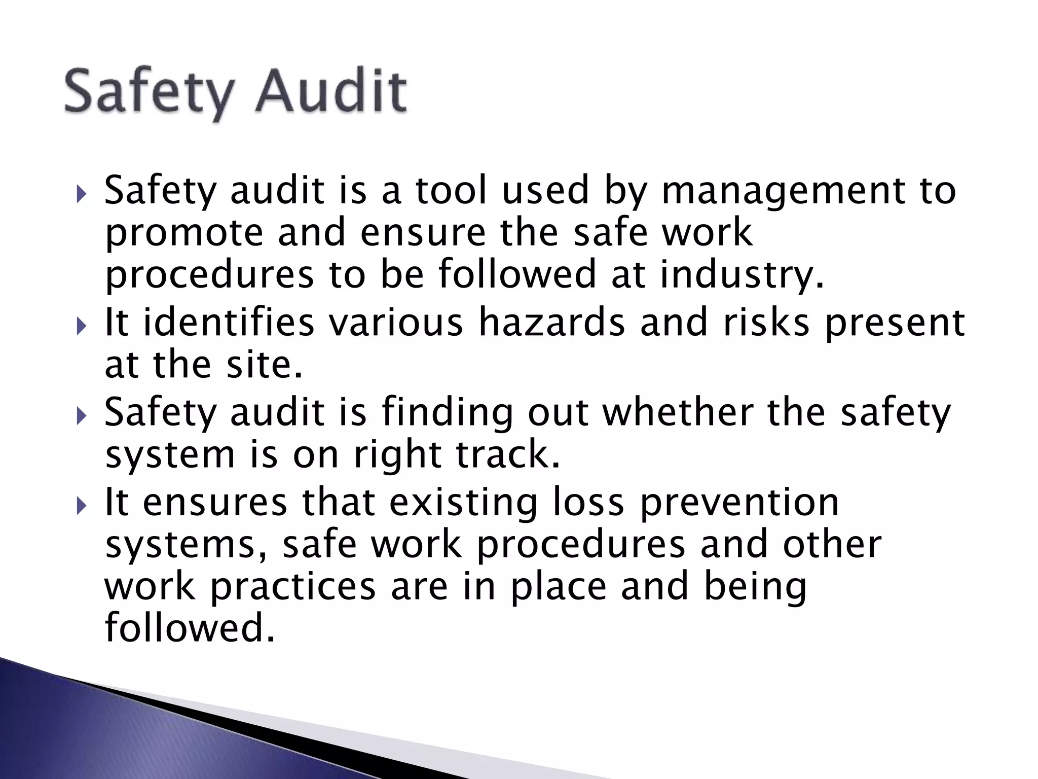 Safety Audit and Safety Survey | PPTX