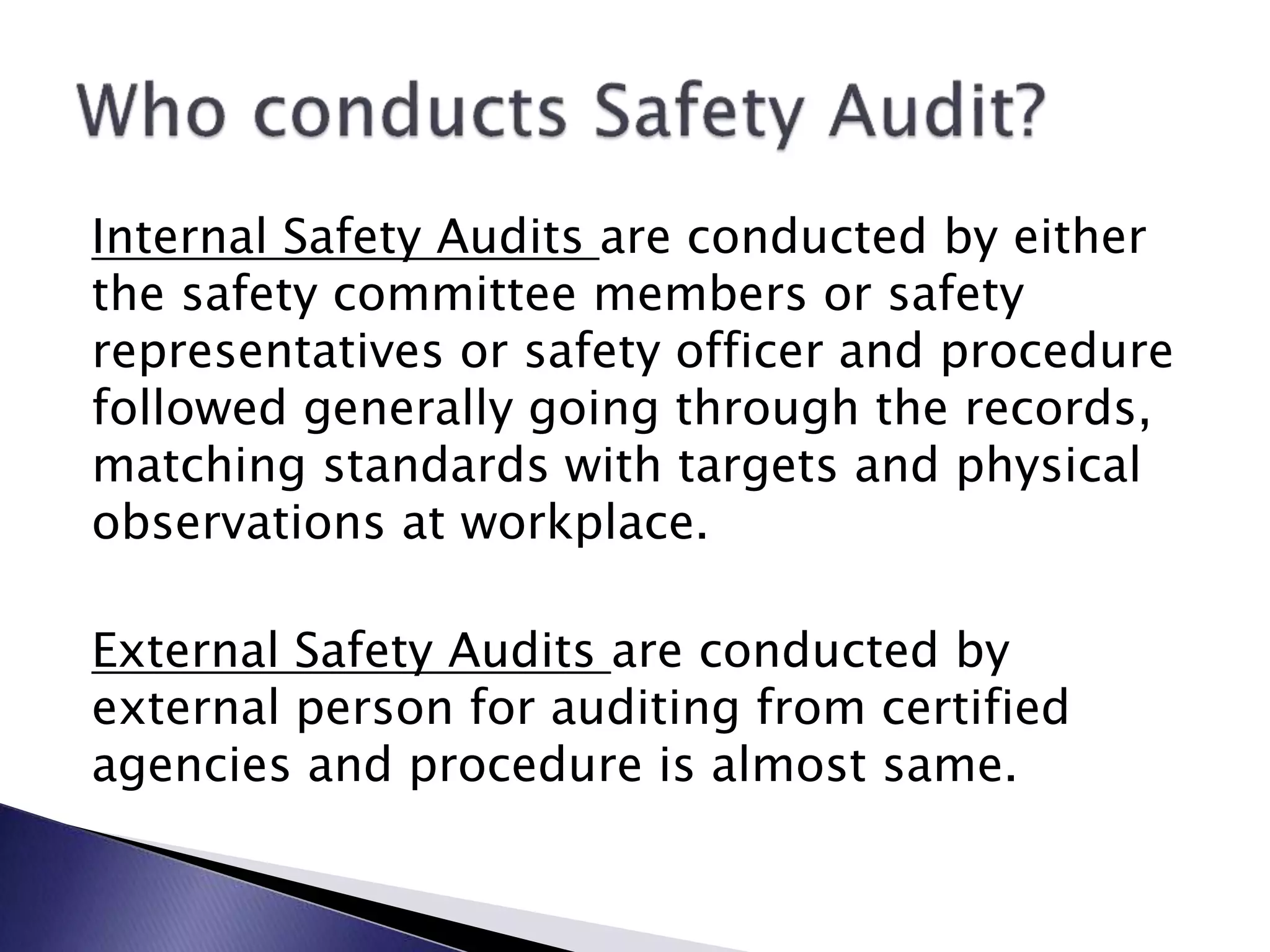 Safety Audit and Safety Survey | PPTX