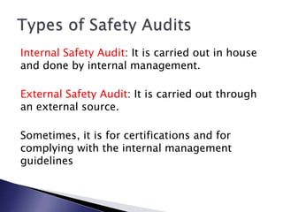 Safety Audit and Safety Survey | PPTX