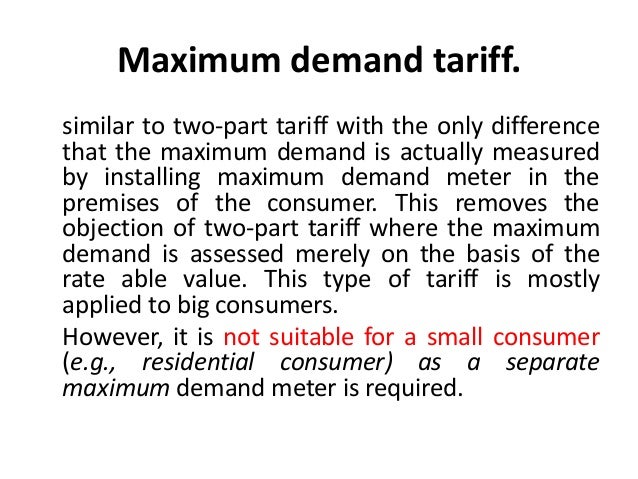 Tariff Meaning