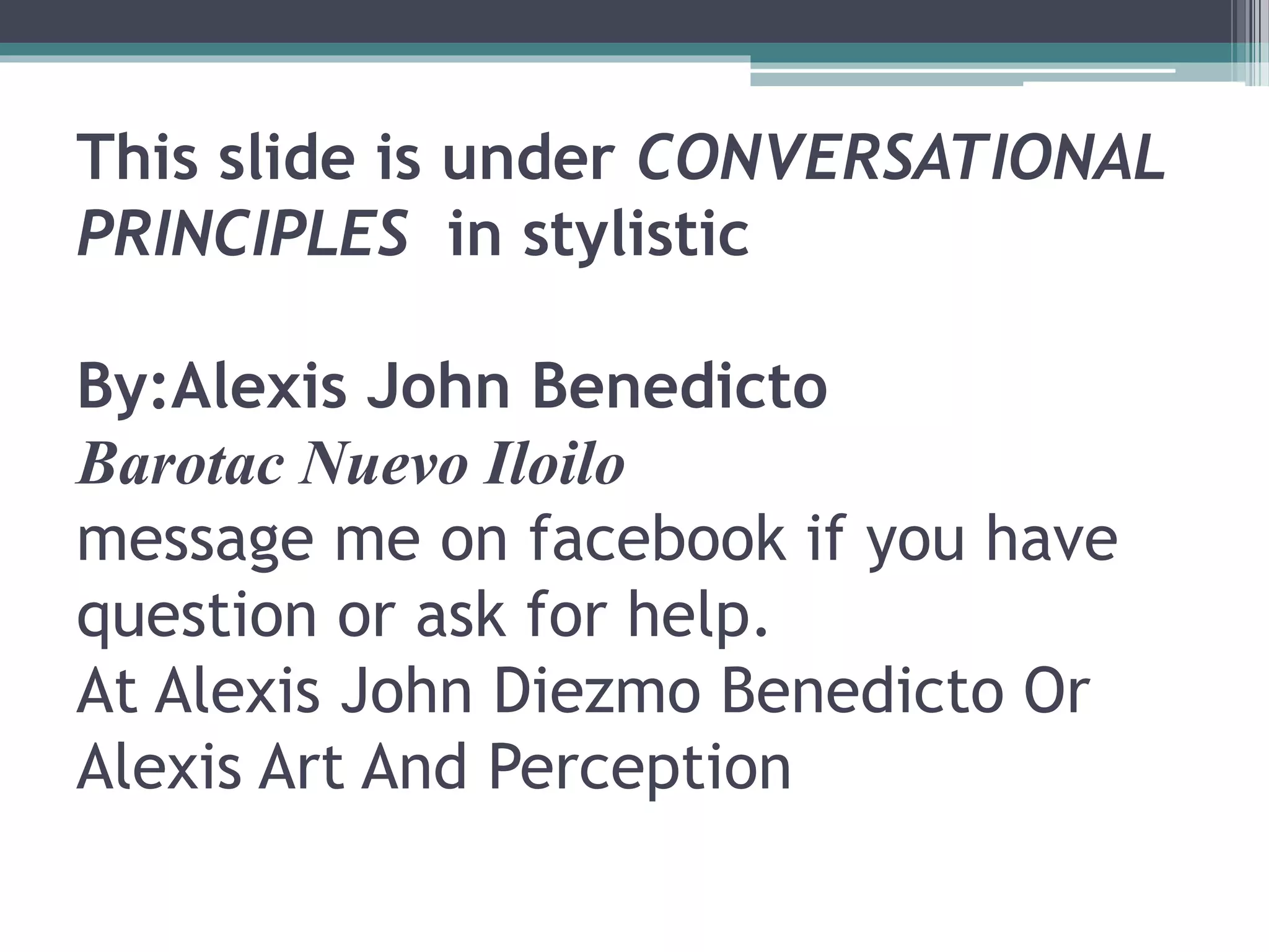 alexis john benedicto | PPT