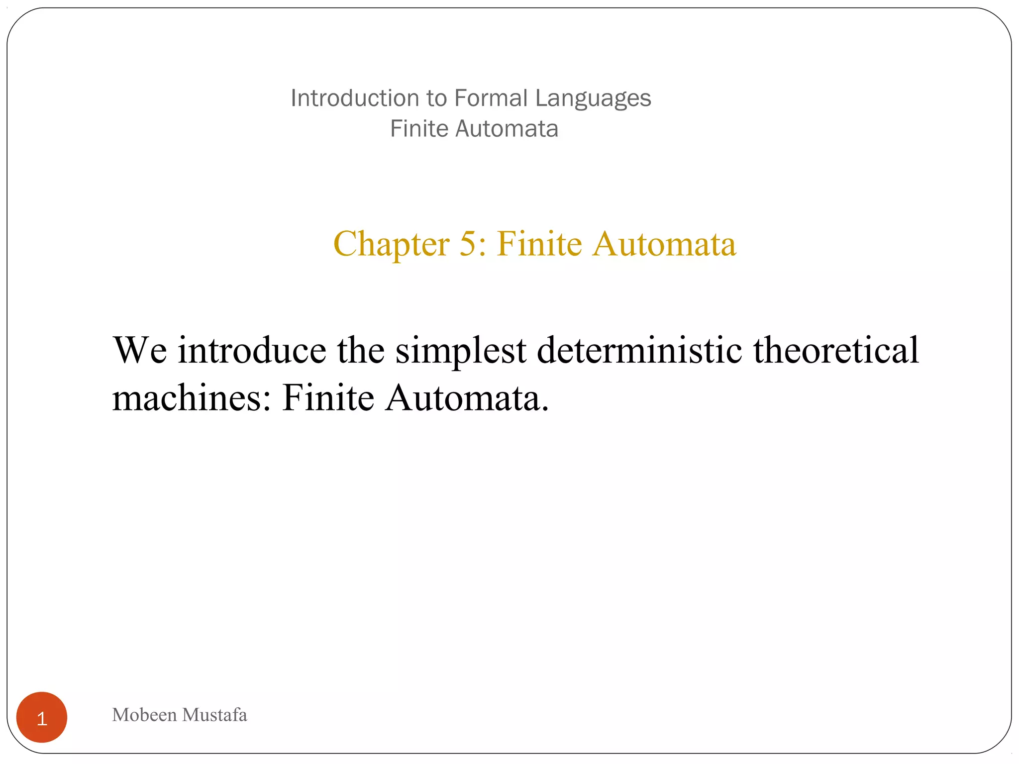 FInite Automata | PPT