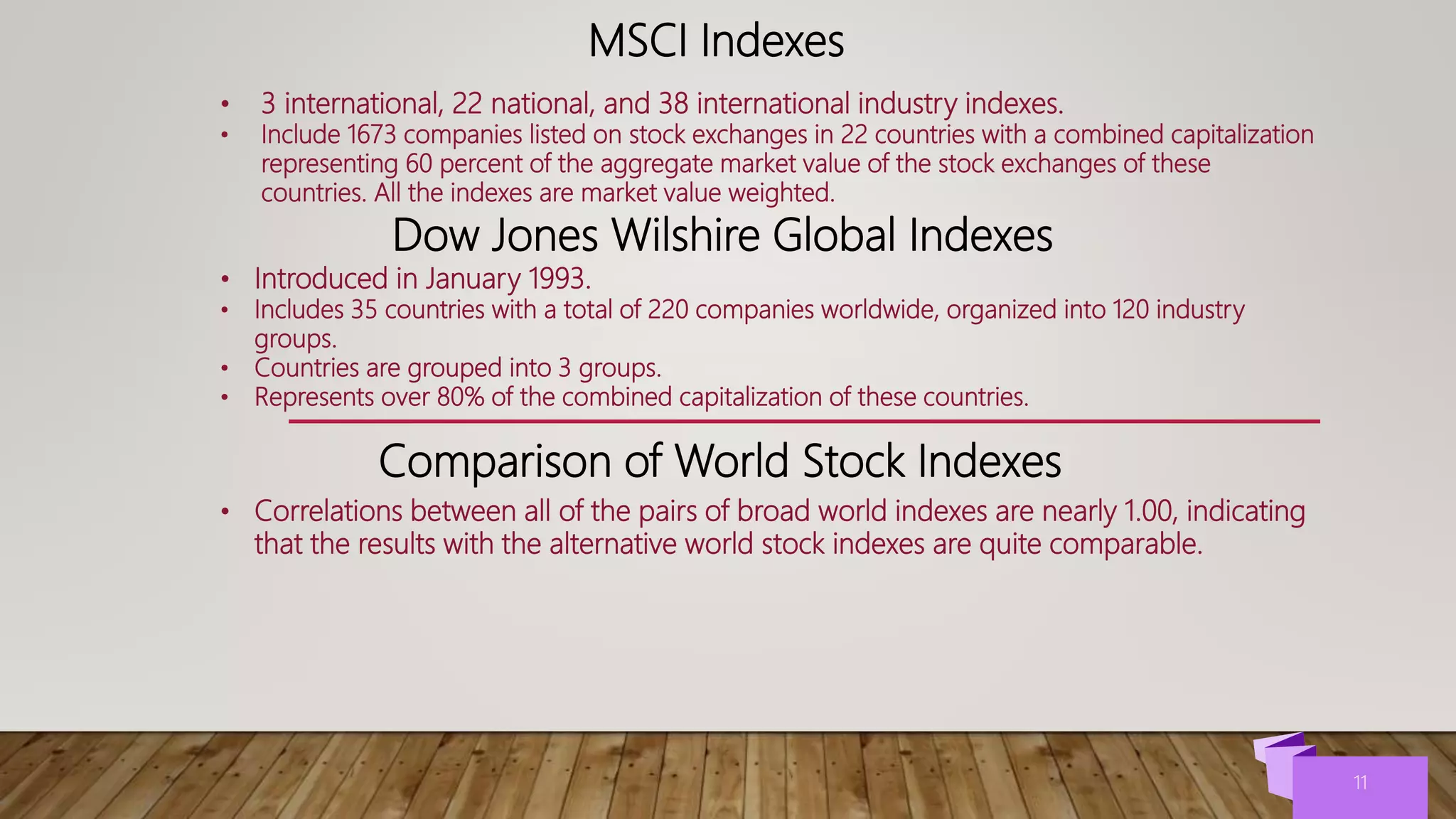 Security Market Indexes | PPTX