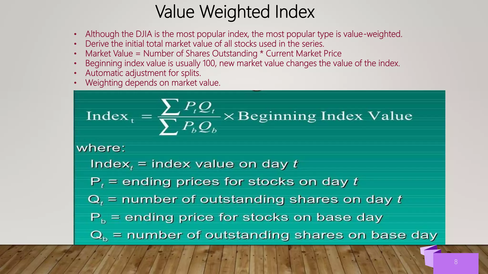 Security Market Indexes | PPTX
