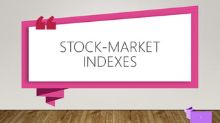 Security Market Indexes | PPTX