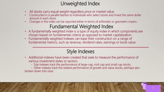 Security Market Indexes | PPTX | Stocks and Bonds | Personal Investing