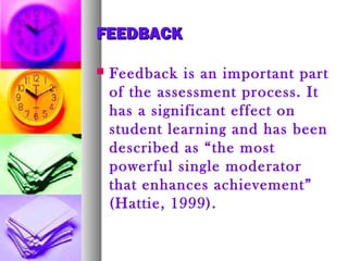 ASSESSMENT- FEEDBACK AND IT’S PROCESS (Disabled And Diverse Learners) | PPT
