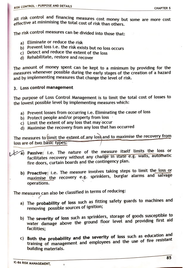 IC-86 Risk Management | PDF