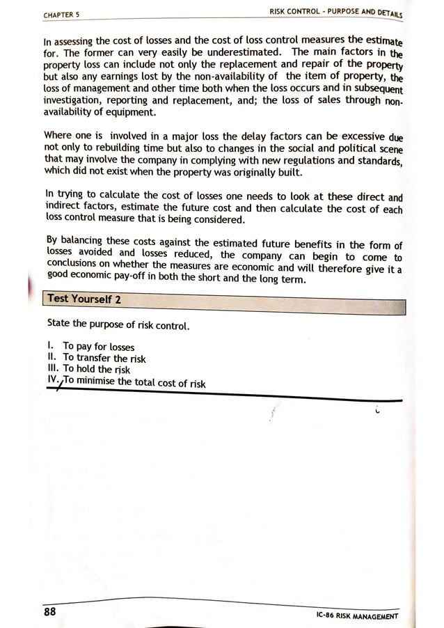 IC-86 Risk Management | PDF