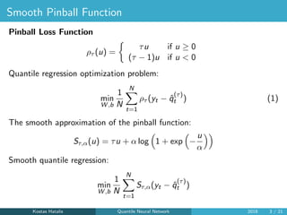 Smooth Pinball based Quantile Neural Network | PPT