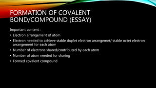 Chapter 5 chemical bond | PPT