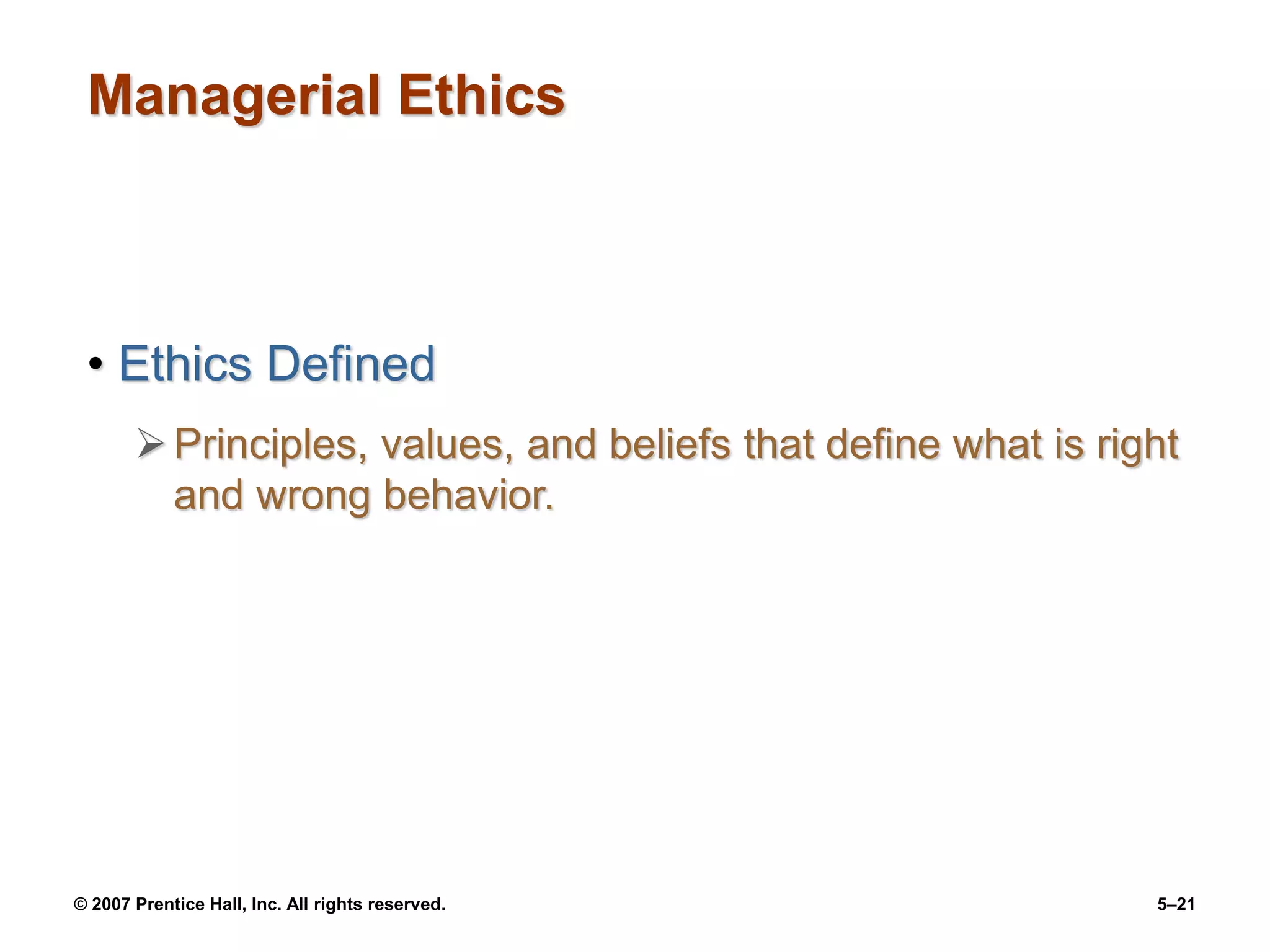 Social Responsibilities and Managerial Ethics. | PPT