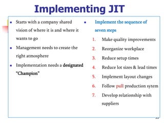 JUST IN TIME PRODUCTION SYSTEM | PDF