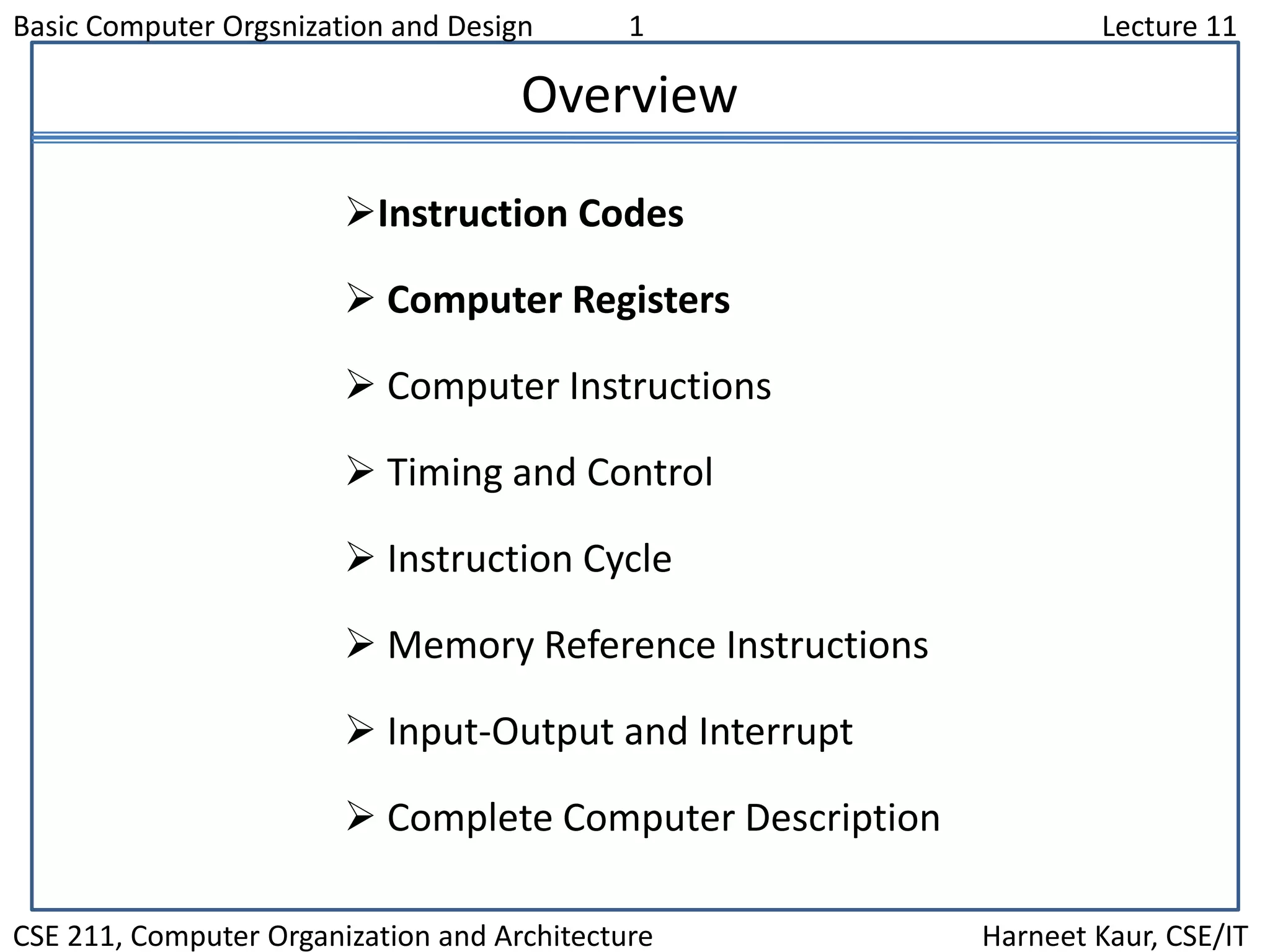 Instruction codes and computer registers | PPT