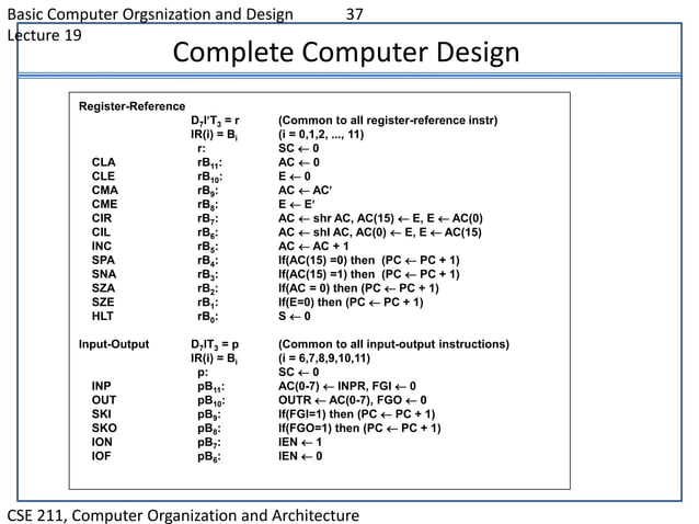 Instruction codes and computer registers | PPT
