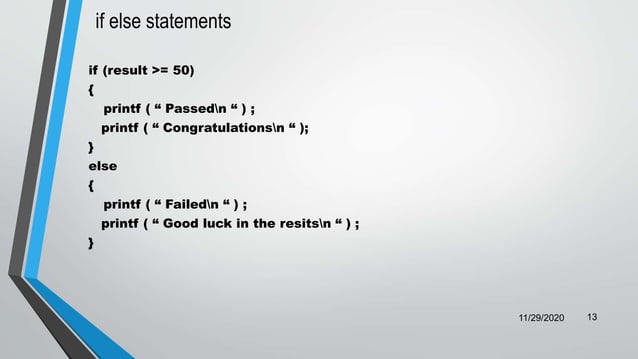 Decision Making and Branching | PPTX
