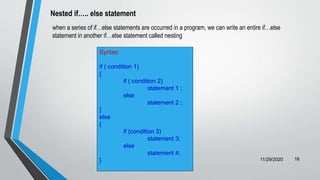 Decision Making and Branching | PPTX