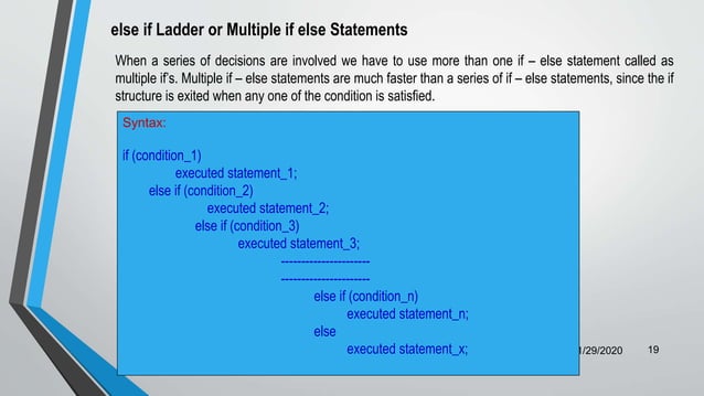 Decision Making and Branching | PPTX