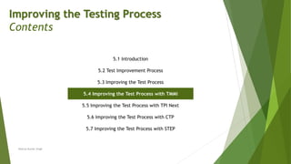Chapter 5 - Improving the Testing Process | PPT