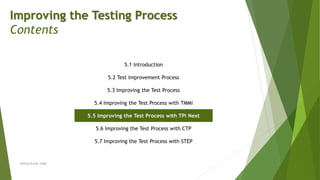 Chapter 5 - Improving the Testing Process | PPT