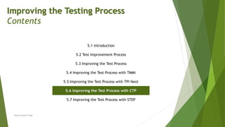 Chapter 5 - Improving the Testing Process | PPT