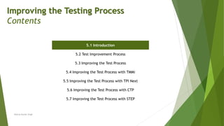 Chapter 5 - Improving the Testing Process | PPT