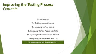 Chapter 5 - Improving the Testing Process | PPT