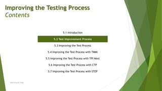 Chapter 5 - Improving the Testing Process | PPT