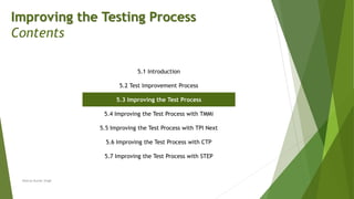 Chapter 5 - Improving the Testing Process | PPT