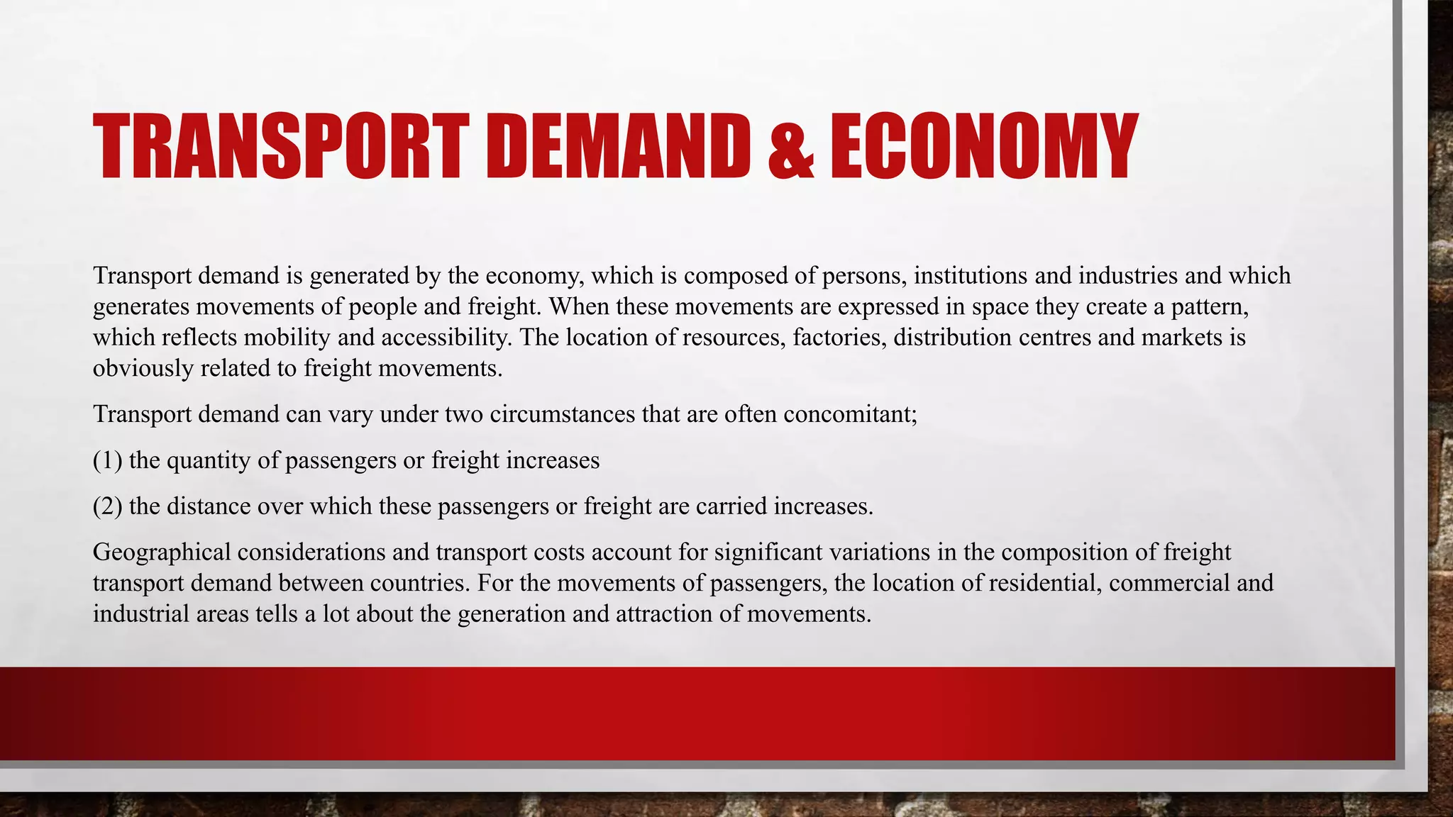 TRANSPORT SUPPLY AND DEMAND | PPTX