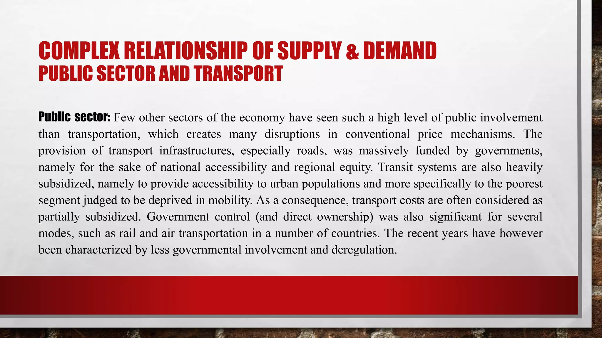 TRANSPORT SUPPLY AND DEMAND | PPTX