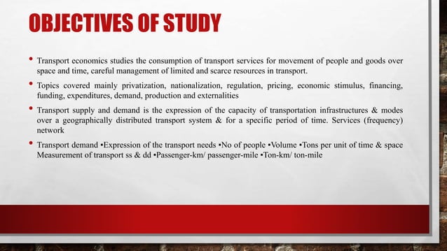 TRANSPORT SUPPLY AND DEMAND | PPTX | Logistics and Transportation ...