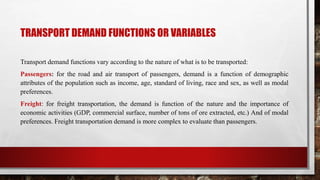 TRANSPORT SUPPLY AND DEMAND | PPTX