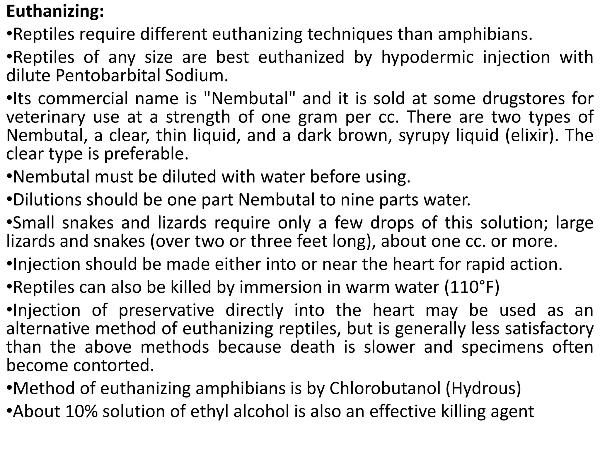 Steps for the preservation of animals invertebrates and vertebrates | PPTX