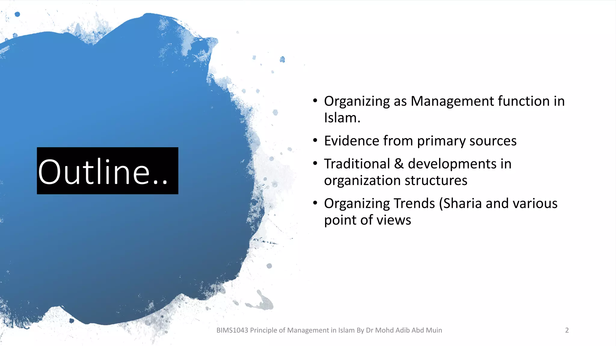 Chapter 5: Organizing in Islam | PPT