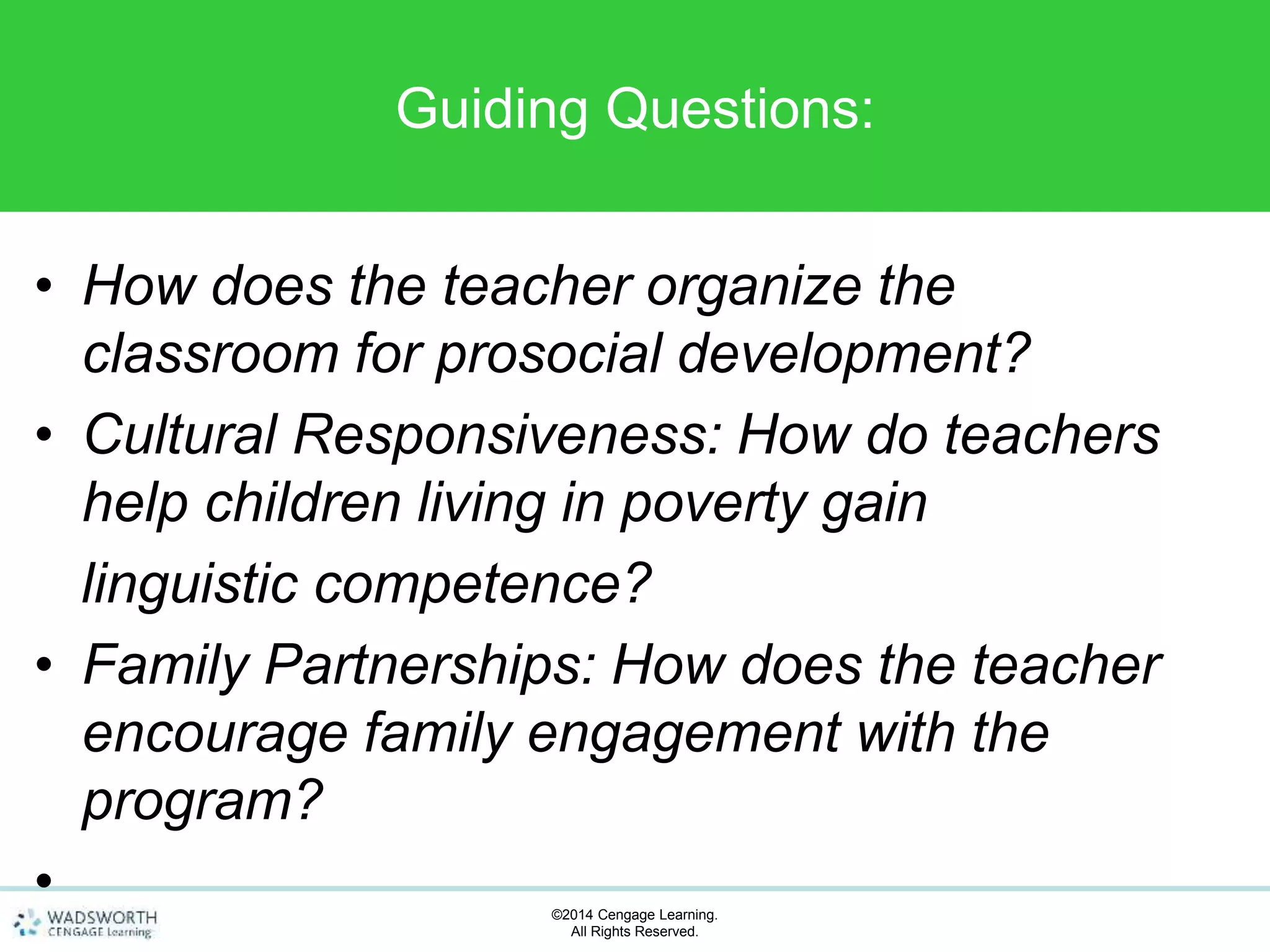 Chapter 5 Organizing the Encouraging Classroom | PPT | Daycare and Pre ...