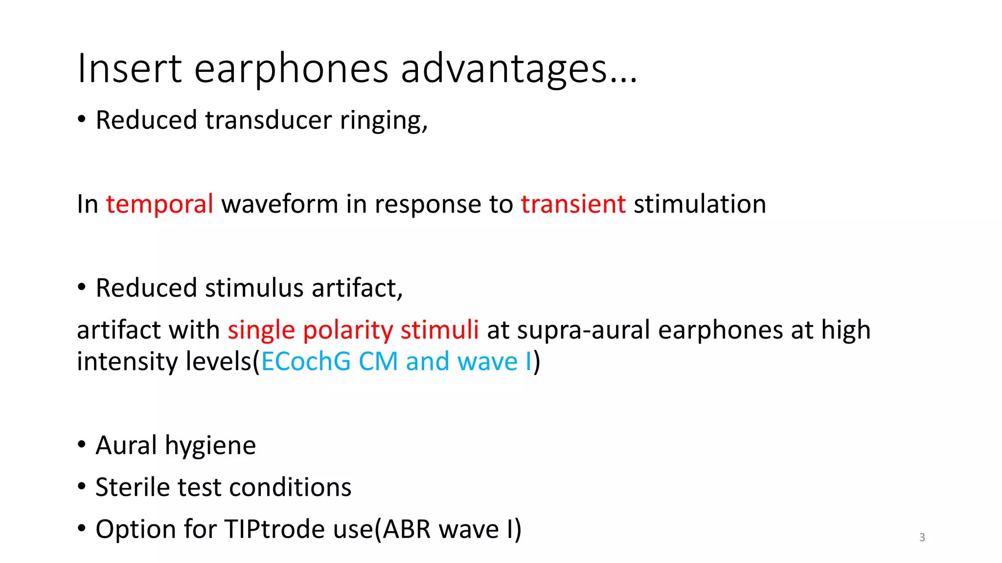 Auditory Brainstem Response: Stimulus Parameters | PPTX