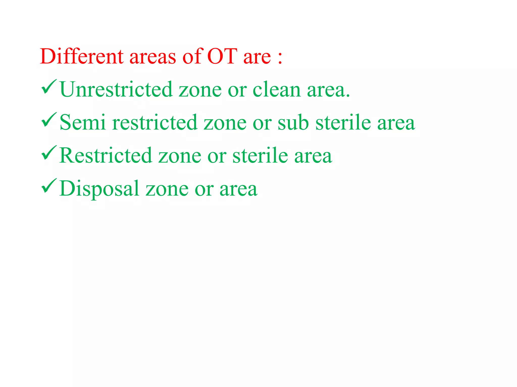 Physical facilities of Operation Theatre | PPTX