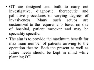 Physical facilities of Operation Theatre | PPTX