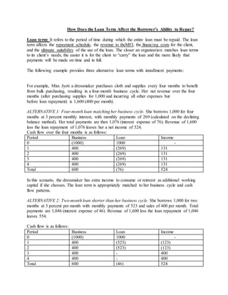 designing lending product | DOCX